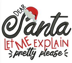 Dear Santa Embroidery Design | EmbroideryDesigns.com