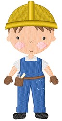 Construction Worker Embroidery Design | EmbroideryDesigns.com