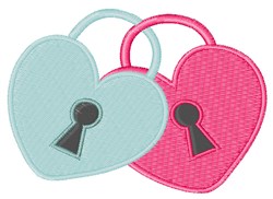 Heart Locks Embroidery Design | EmbroideryDesigns.com