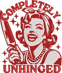 Completely Unhinged Embroidery Design | EmbroideryDesigns.com