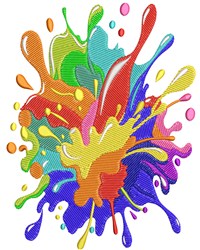 Color Splash Embroidery Design | EmbroideryDesigns.com