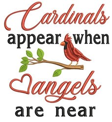 Cardinals Appear Embroidery Design | EmbroideryDesigns.com