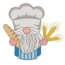 Baker Gnome Embroidery Design | EmbroideryDesigns.com