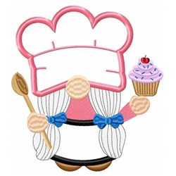 Applique Bakery Gnome Embroidery Design | EmbroideryDesigns.com
