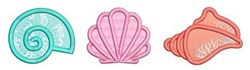Applique Sea Shells Embroidery Design | EmbroideryDesigns.com