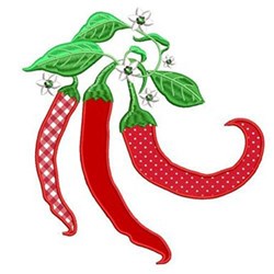 Chili Peppers Embroidery Design | EmbroideryDesigns.com