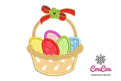 Easter Basket Embroidery Design | EmbroideryDesigns.com