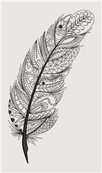 Boho Feather Embroidery Design | EmbroideryDesigns.com