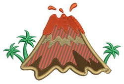 Volcano Applique Embroidery Design | EmbroideryDesigns.com