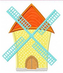 Applique windmill Embroidery Design | EmbroideryDesigns.com