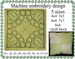 Quilt Stipple Block Embroidery Design | EmbroideryDesigns.com