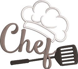 Chef Embroidery Design | EmbroideryDesigns.com