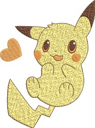 Picachu Embroidery Design | EmbroideryDesigns.com