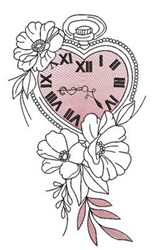 Heart Watch Embroidery Design | EmbroideryDesigns.com