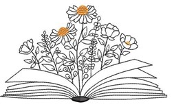Flower Book Embroidery Design | EmbroideryDesigns.com