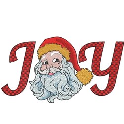 Joy Santa Embroidery Design | EmbroideryDesigns.com