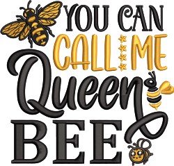 Queen Bee Embroidery Design | EmbroideryDesigns.com