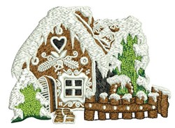 Gingerbread House Embroidery Design | EmbroideryDesigns.com