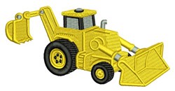Excavator Backhoe Embroidery Design | EmbroideryDesigns.com