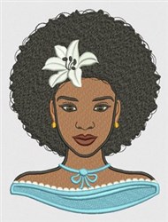 Woman Head Embroidery Design | EmbroideryDesigns.com