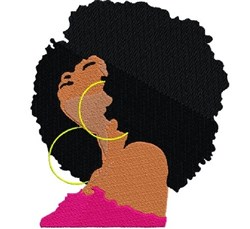 Black Woman Embroidery Design | EmbroideryDesigns.com