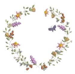 Floral Wreath Embroidery Design | EmbroideryDesigns.com