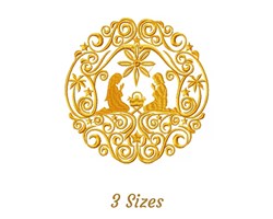 Nativity Embroidery Design | EmbroideryDesigns.com