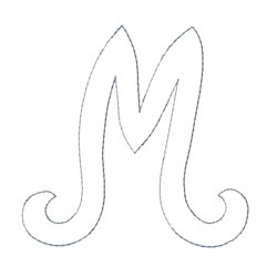 Quilt Outline M Embroidery Design | EmbroideryDesigns.com