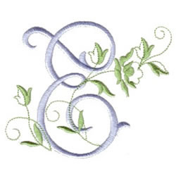 Rose Script E Embroidery Design | EmbroideryDesigns.com