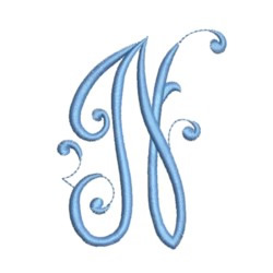 Splendor Blue N Embroidery Design | EmbroideryDesigns.com