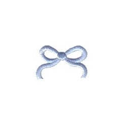 Mini Blue Bow Embroidery Design | EmbroideryDesigns.com