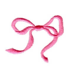 Pink Bow Embroidery Design | EmbroideryDesigns.com