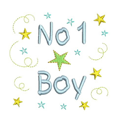 No 1 Boy Embroidery Design | EmbroideryDesigns.com