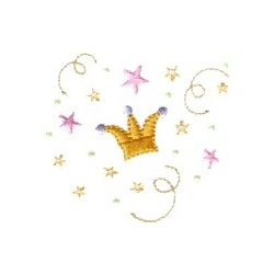 Magic Dust Crown Embroidery Design | EmbroideryDesigns.com