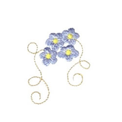 Forget-Me-Nots Embroidery Design | EmbroideryDesigns.com
