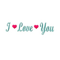 I Love You Embroidery Design | EmbroideryDesigns.com