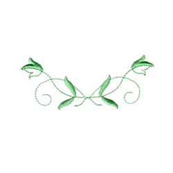 Rose Scroll Border Embroidery Design | EmbroideryDesigns.com