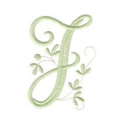 Vintage Leaflet J Embroidery Design | EmbroideryDesigns.com