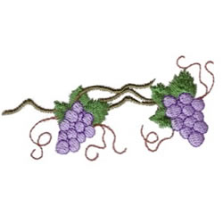 Purple Grapevine Embroidery Design | EmbroideryDesigns.com