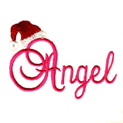 Angel wording Embroidery Design | EmbroideryDesigns.com