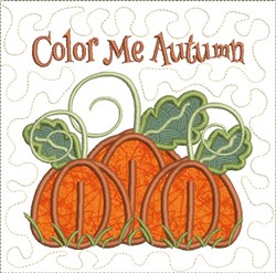Color Me Autumn Applique Embroidery Design | EmbroideryDesigns.com
