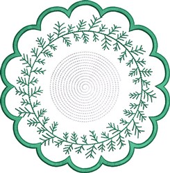 ITH Christmas Candle Mat 2 Embroidery Design | EmbroideryDesigns.com
