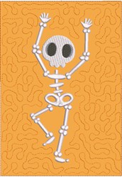 Dancing Skeleton Quilt Blk 4 Embroidery Design | EmbroideryDesigns.com