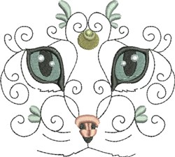 Glamorous Kitty Embroidery Design | EmbroideryDesigns.com
