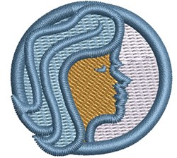 Gemini Symbol Cap Embroidery Design | EmbroideryDesigns.com