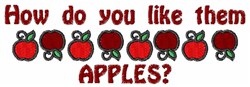 Apple Border Embroidery Design | EmbroideryDesigns.com