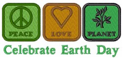 Earth Day Embroidery Design | EmbroideryDesigns.com
