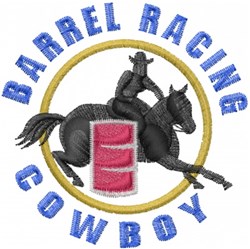 Free Barrel Racing Cowboy Embroidery Design | EmbroideryDesigns.com