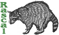 Free Rascal Coon Embroidery Design | EmbroideryDesigns.com