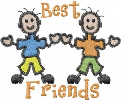 Free Best Friends Embroidery Design | EmbroideryDesigns.com